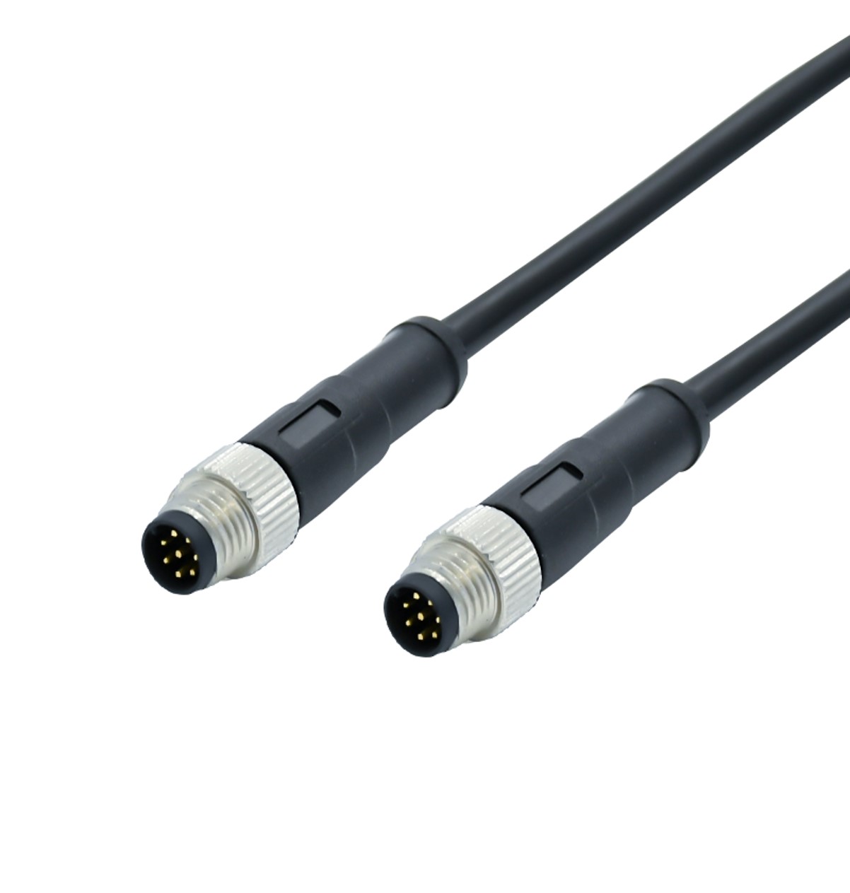 M8 3 4 5 6 8pin male overmolded shielded waterproof extension cable ...
