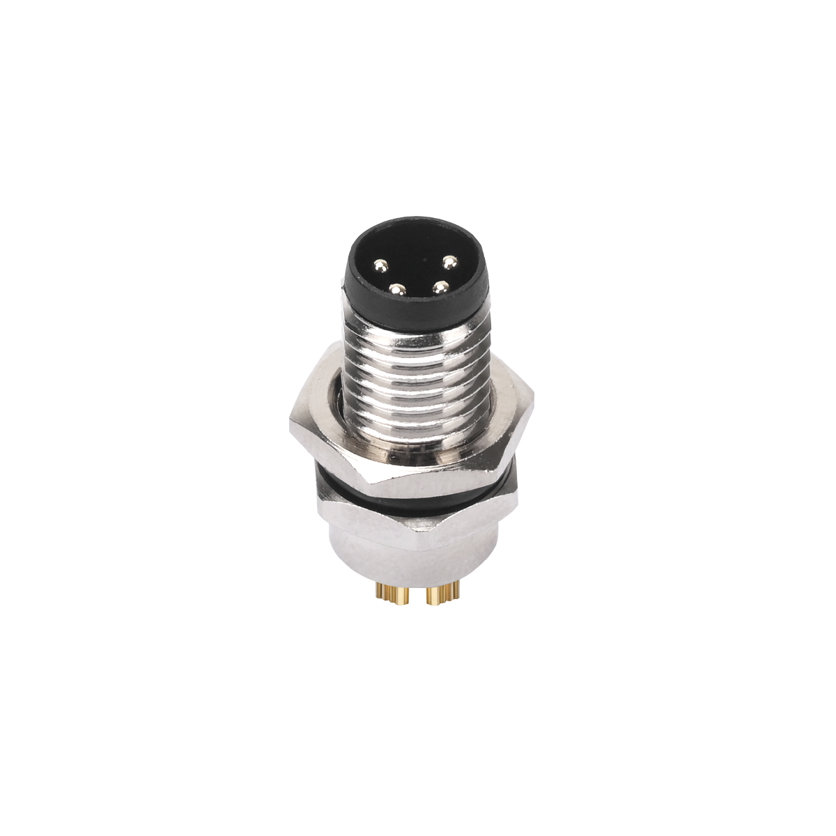 M8 3 4 5 6 8poles male front fastened panel mount bulkhead circular ...