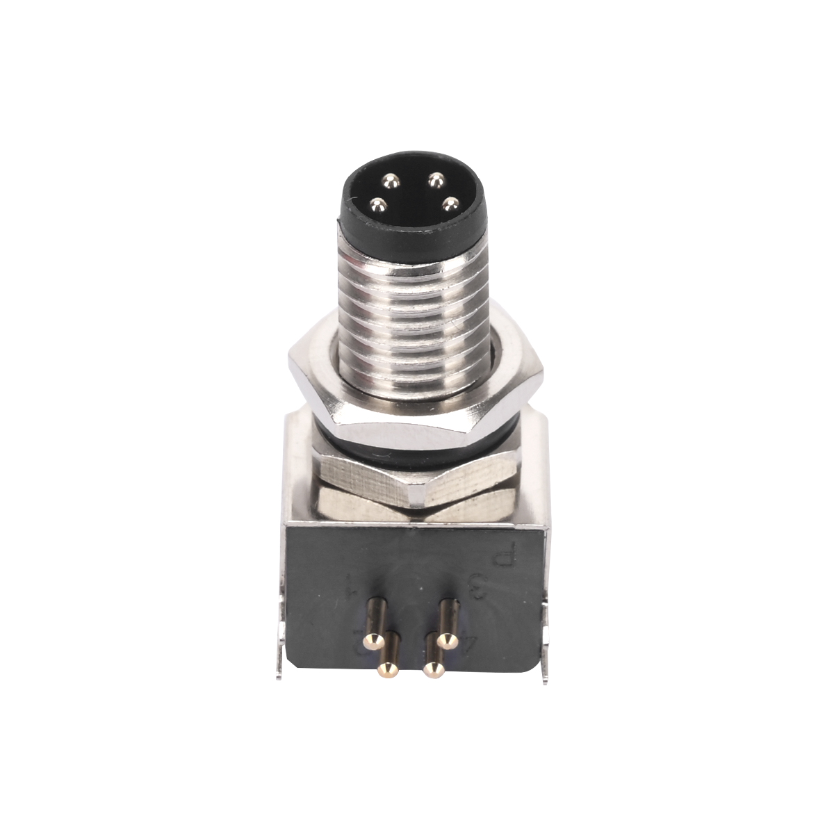 M8 male 3 4 5 6 8pins PCB DIP soldering panel mount shielding circular ...